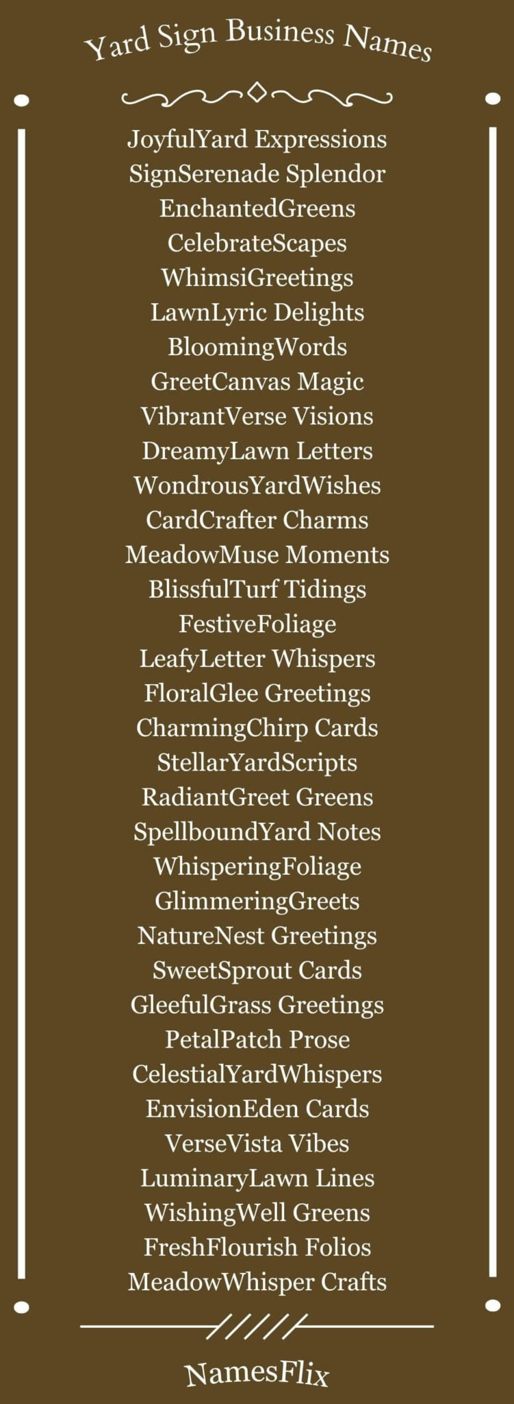 820+ Yard Sign Business Names to Fill Your Yard with Delight