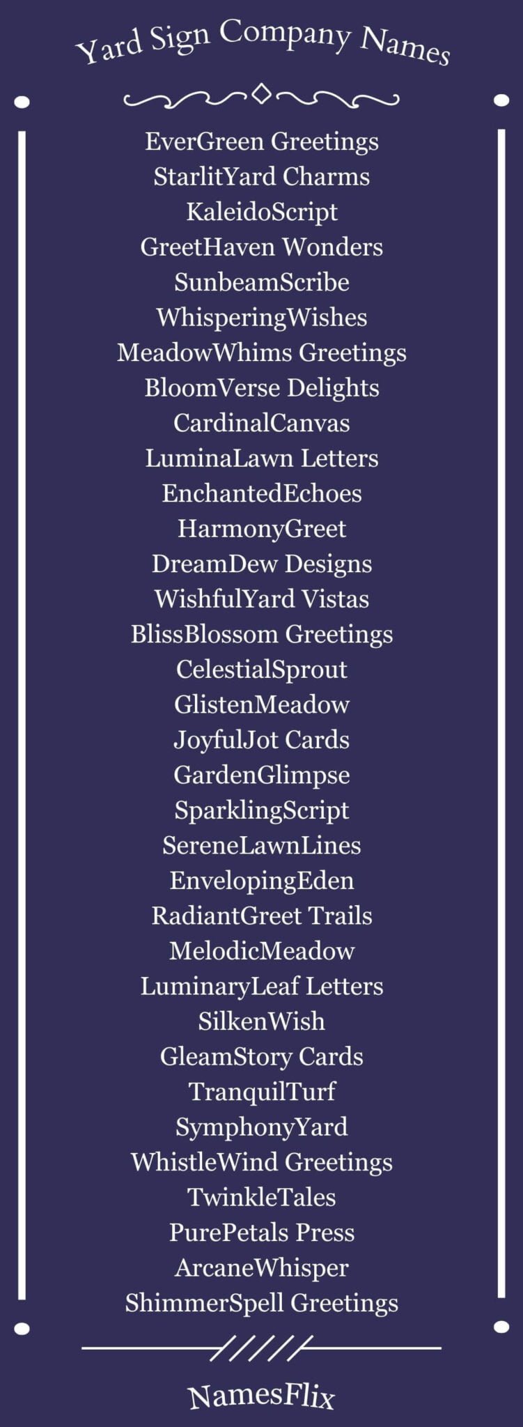 820+ Yard Sign Business Names to Fill Your Yard with Delight
