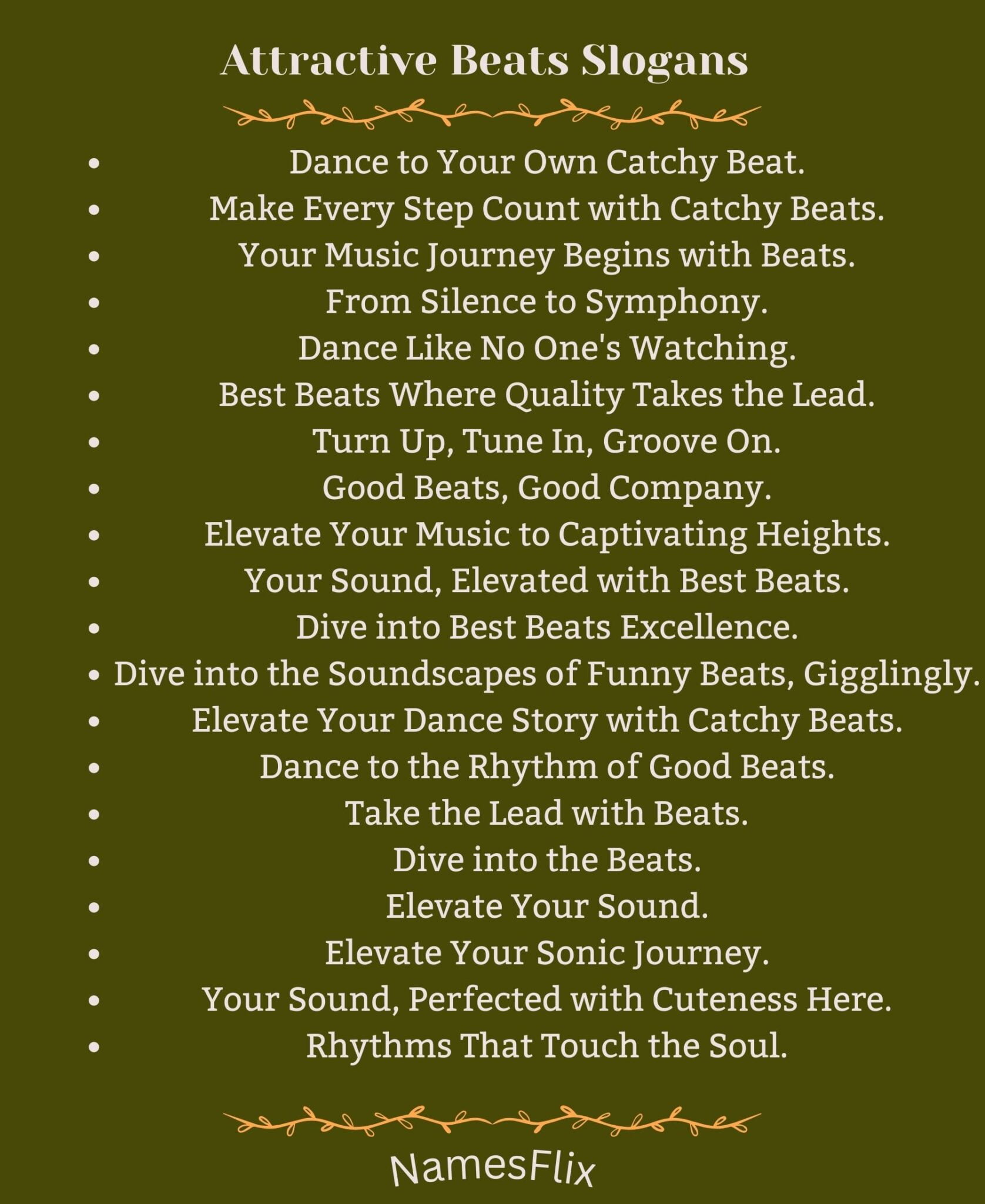 540+ Cool Beats Slogans and Taglines Ideas