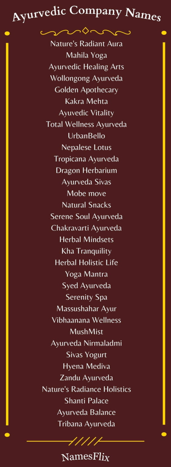 1000+ Catchy Ayurvedic Company Names Ideas That Shine