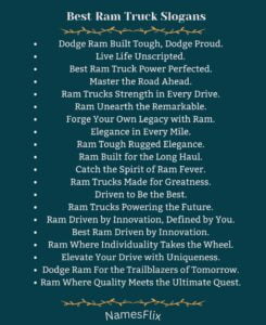 530+ Catchy Dodge Ram Slogans That Rev Up Your Truck's Roar