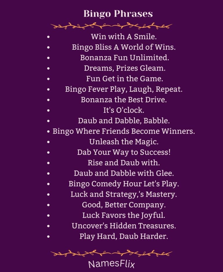 620+ Catchy Bingo Slogans, Sayings and Taglines Ideas
