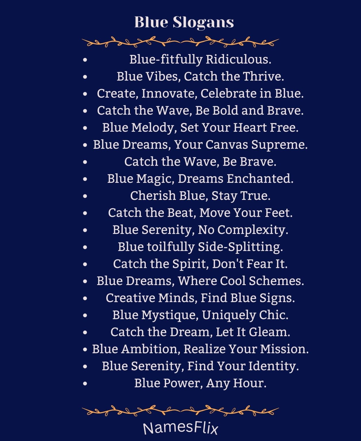 660+ Creative Blue Slogans, Phrases and Taglines