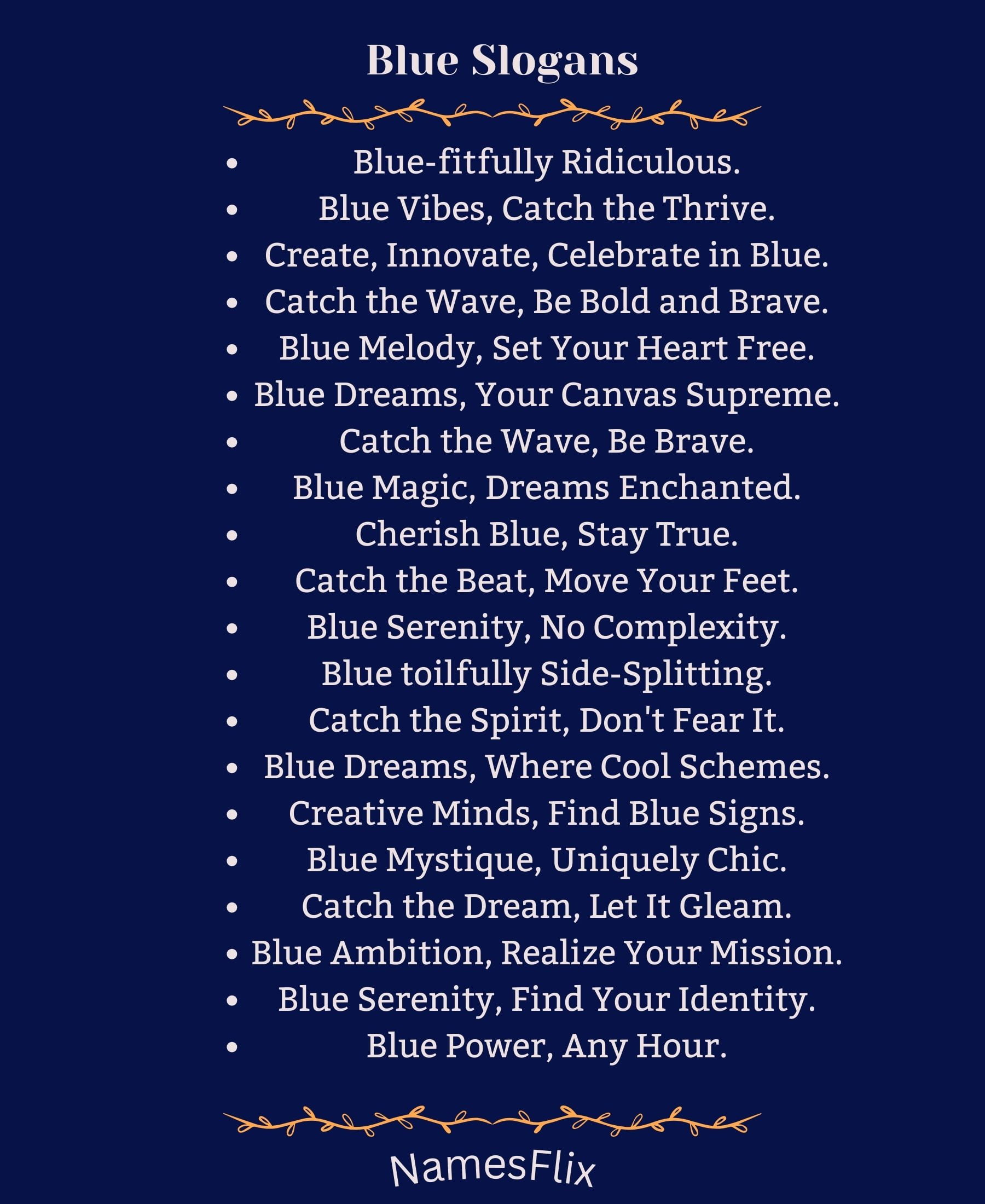 660+ Creative Blue Slogans, Phrases and Taglines