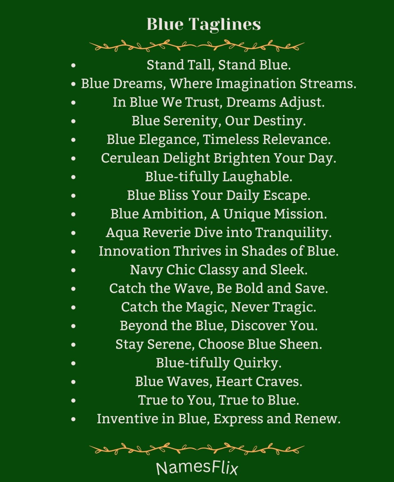 660+ Creative Blue Slogans, Phrases and Taglines