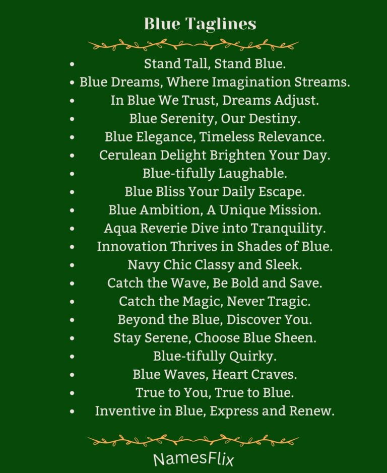 660+ Creative Blue Slogans, Phrases and Taglines