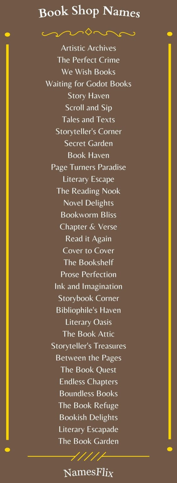 800+ Catchy Book Shop Names Ideas for Startup