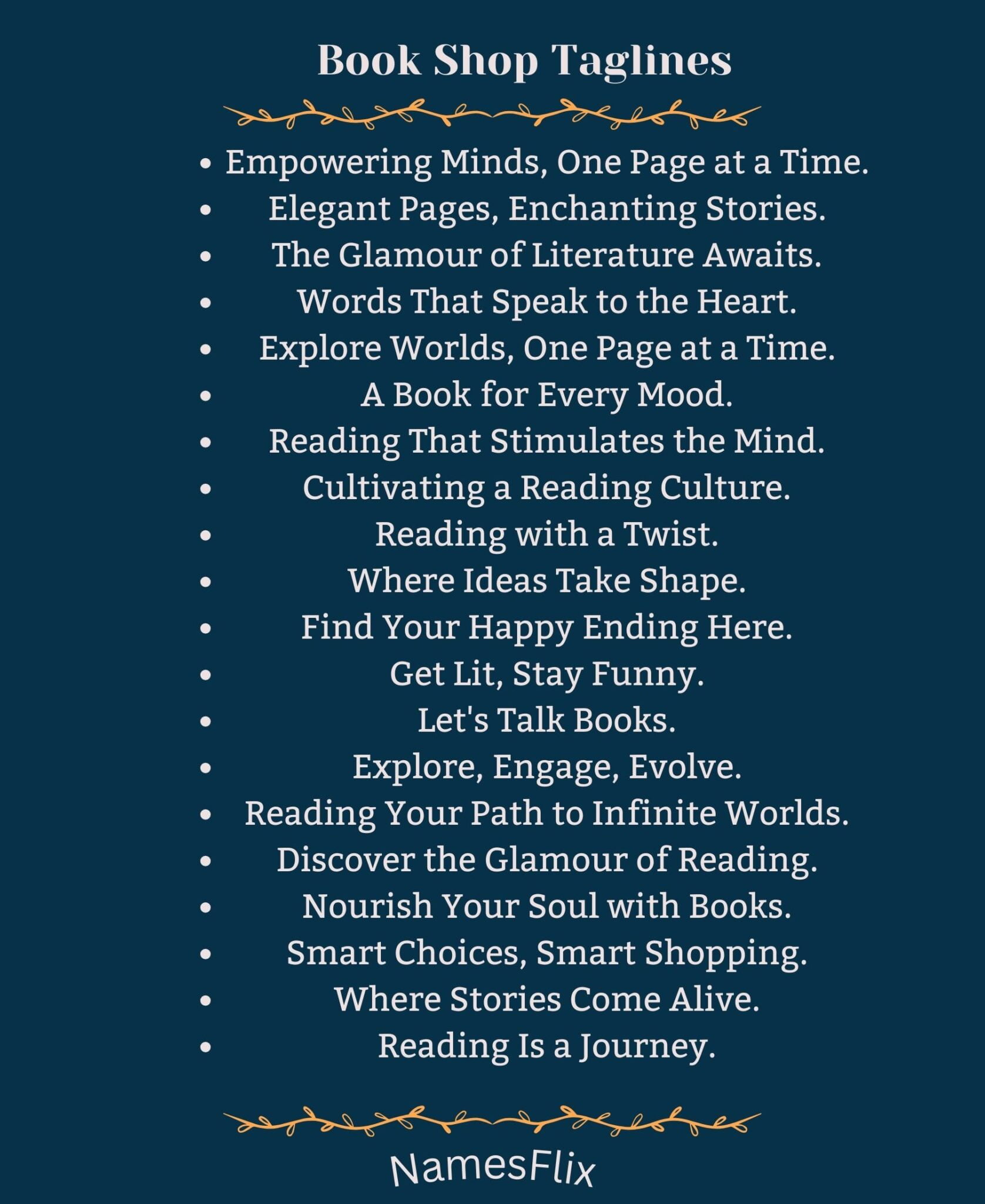 580+ Book Shop Slogans and Cool Bookstore Slogans Ideas