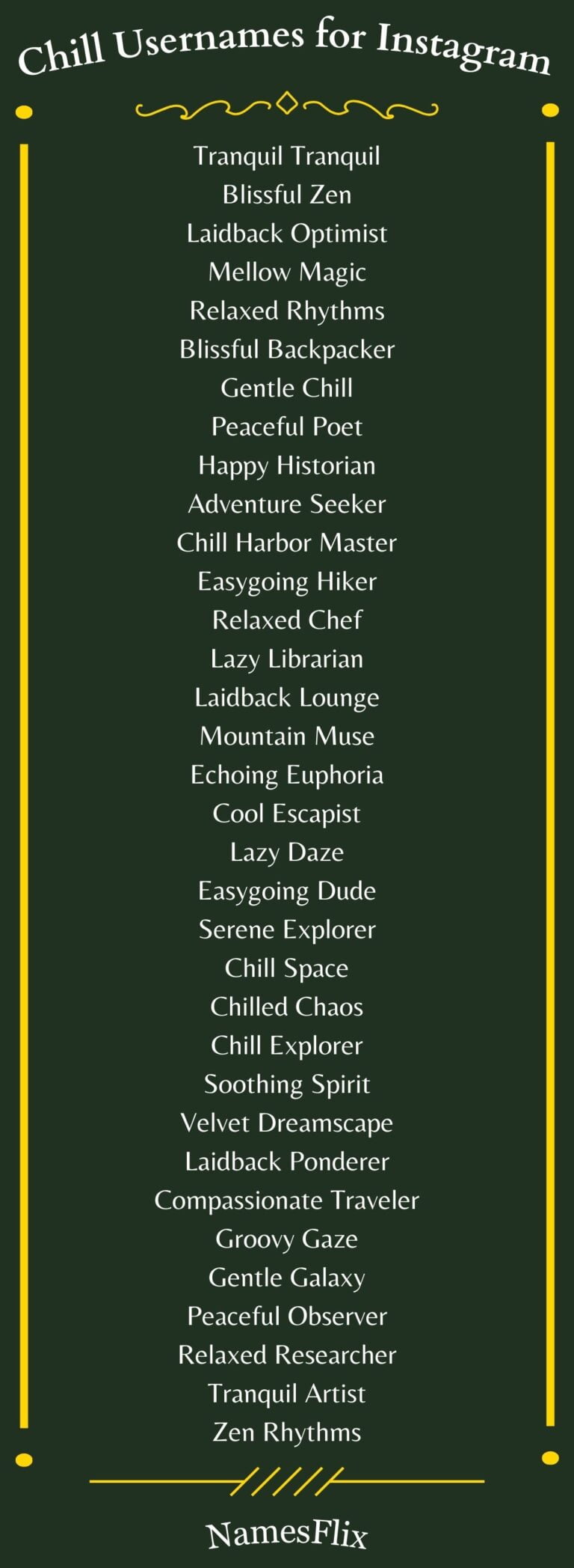 720+ Chill Usernames for a Relaxing Online Escape