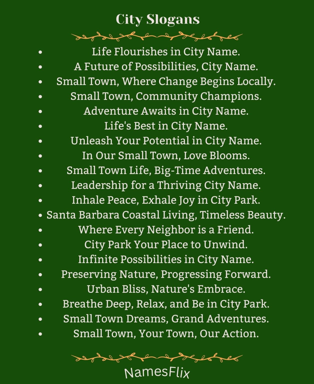 610+ Catchy City and Town Slogans for Building Pride