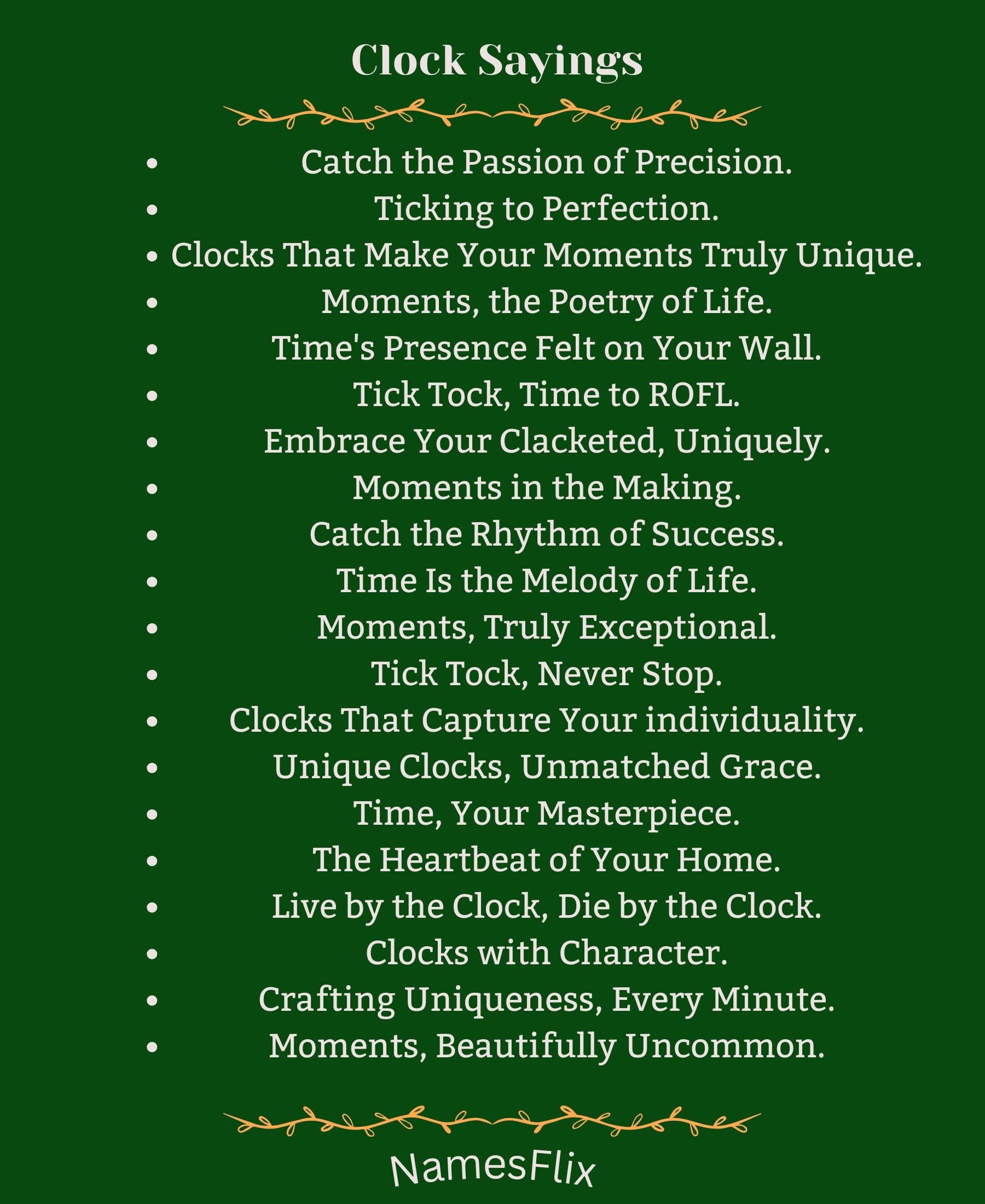 890+ Clock Slogans & Phrases That Turn Time into Treasure