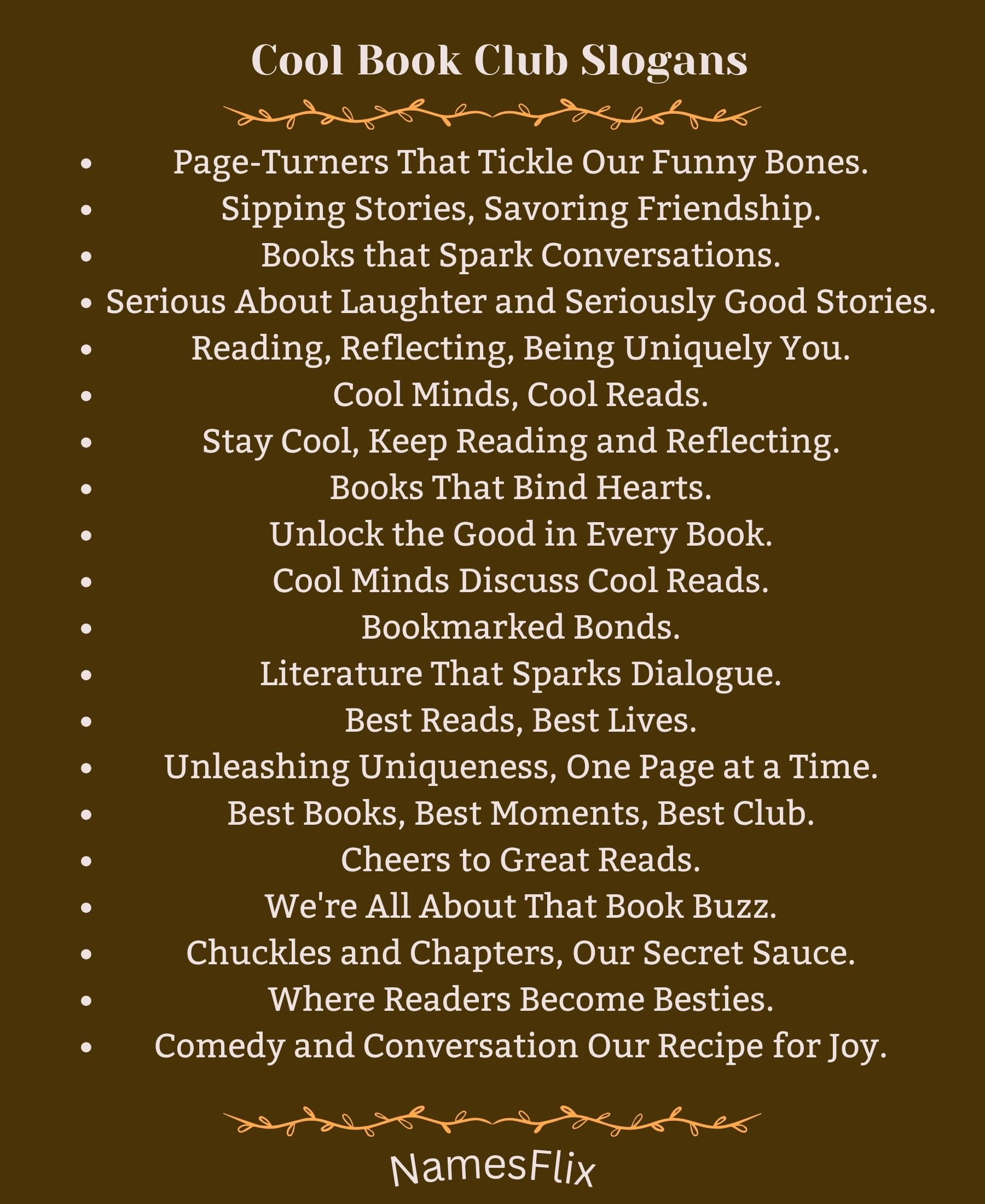 670+ Catchy Book Club Slogans and Taglines Ideas