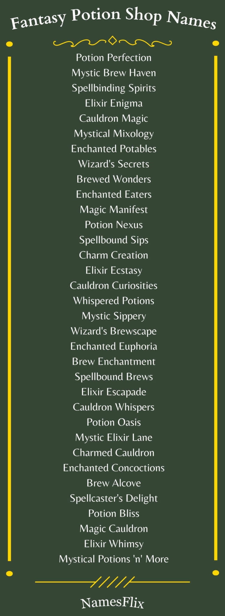 1100+ Potion Shop Names That Lead to Mystical Realms