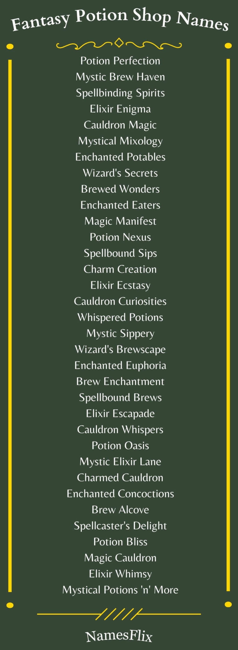 1100+ Potion Shop Names That Lead to Mystical Realms