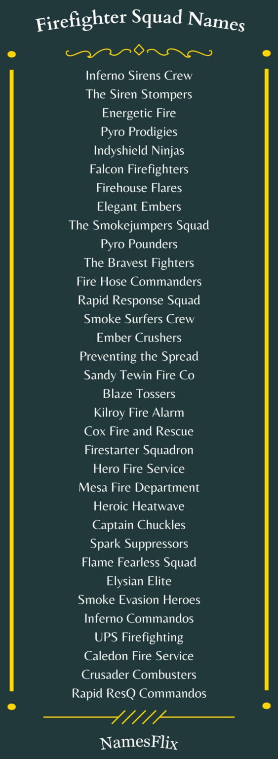 1000+ Perfect Firefighter Team Names for a Fiery Start