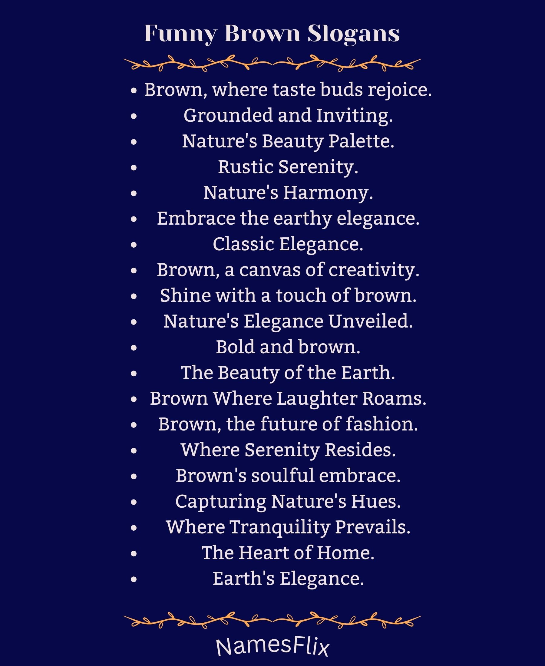 565+ Catchy Brown Slogans and Taglines to Enjoy Colors