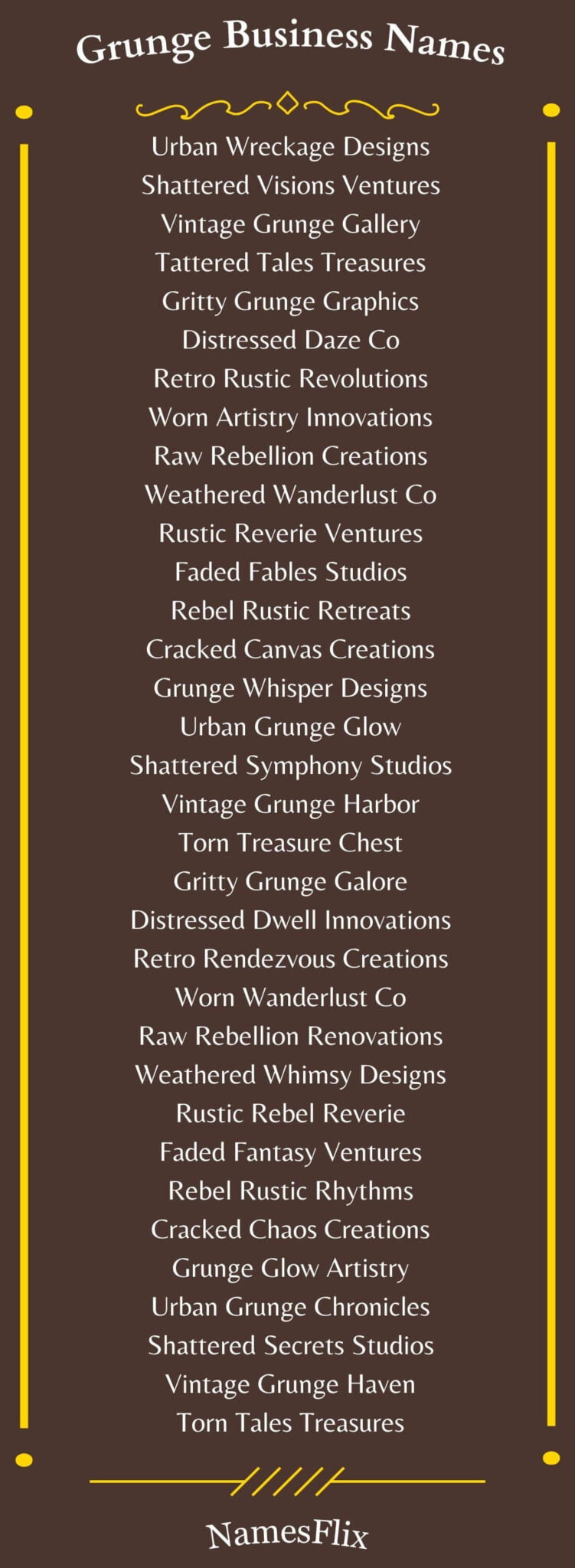 750+ Catchy Grunge Business Names to Explore Dirt!