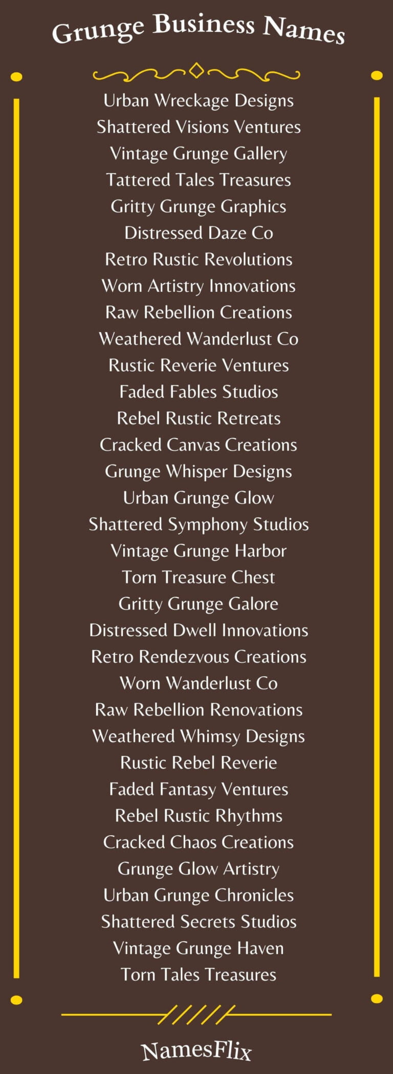 750+ Catchy Grunge Business Names to Explore Dirt!