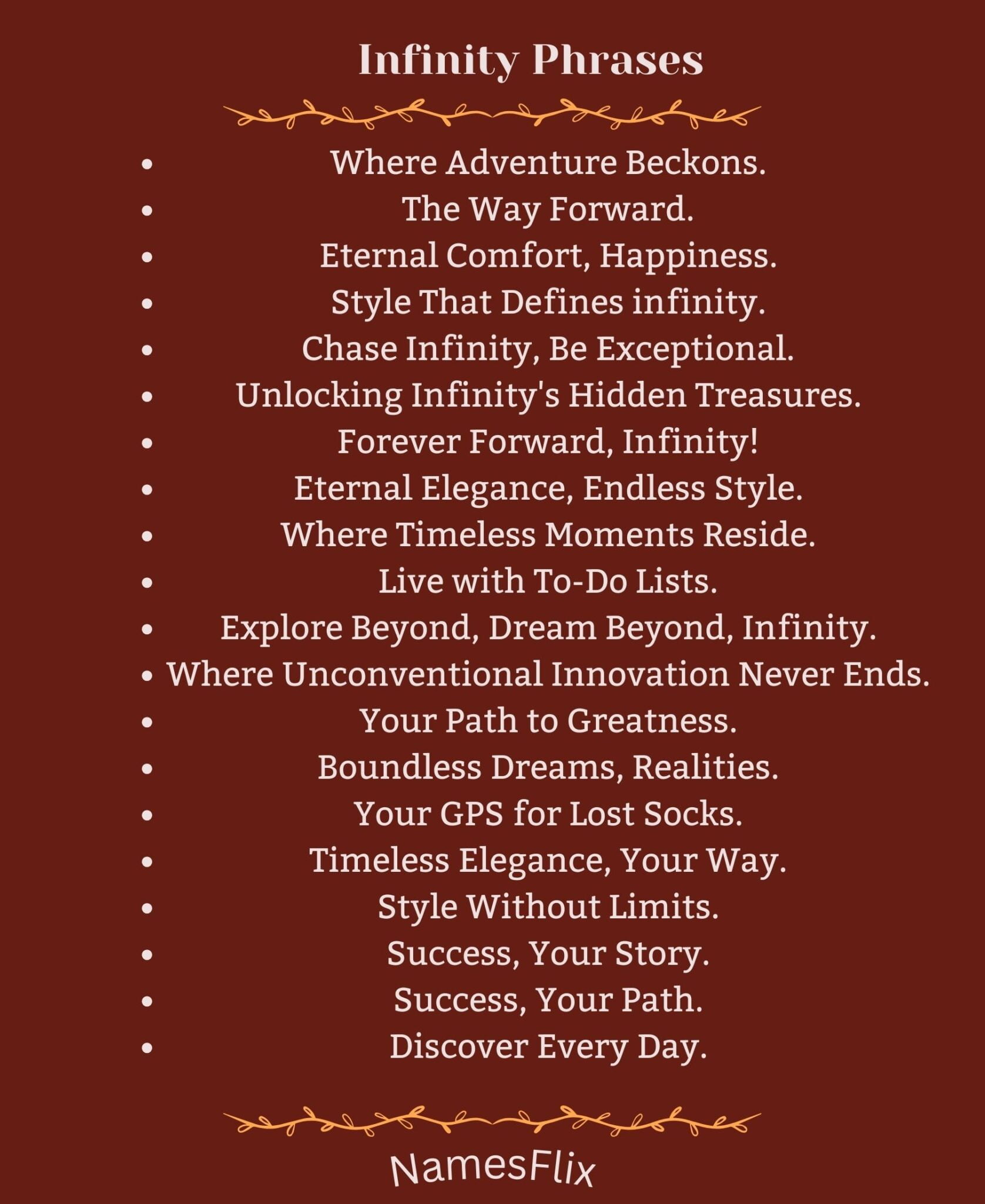 640+ Infinity Slogans, Quotes & Sayings That Last Forever