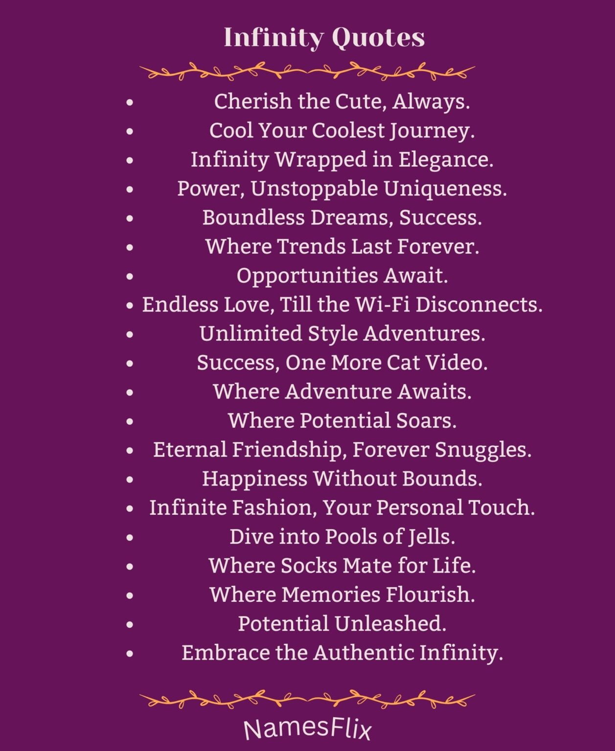 640+ Infinity Slogans, Quotes & Sayings That Last Forever