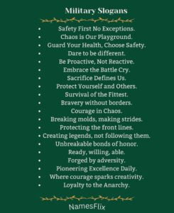 710+ Catchy Military Slogans, Mottos and Taglines Ideas