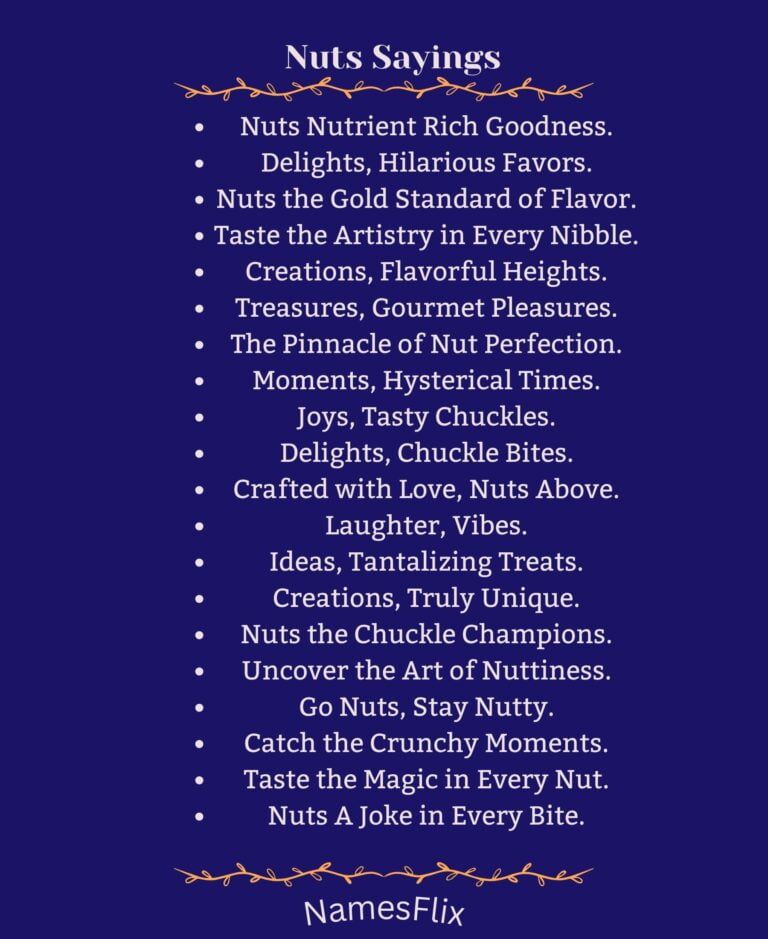 640+ Best Nuts Slogans, Sayings & Taglines