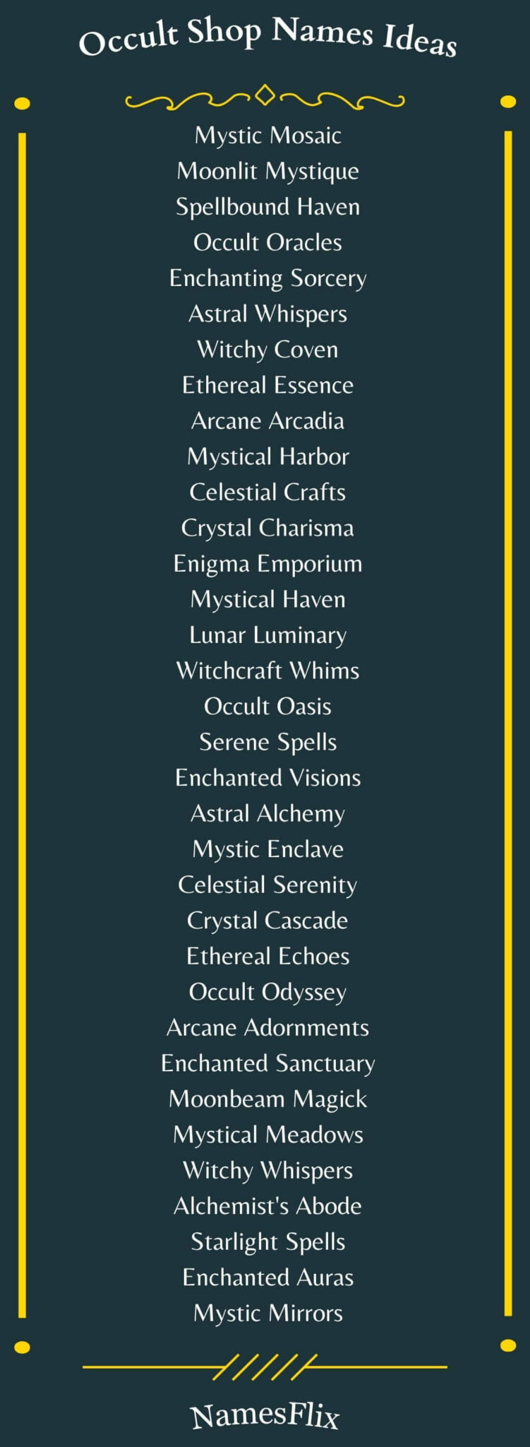 600+ Mystical Occult Shop Names Ideas to Discover Magic