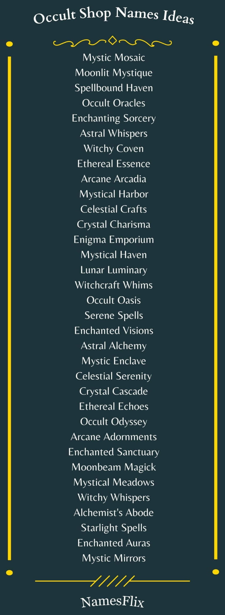 600+ Mystical Occult Shop Names Ideas to Discover Magic