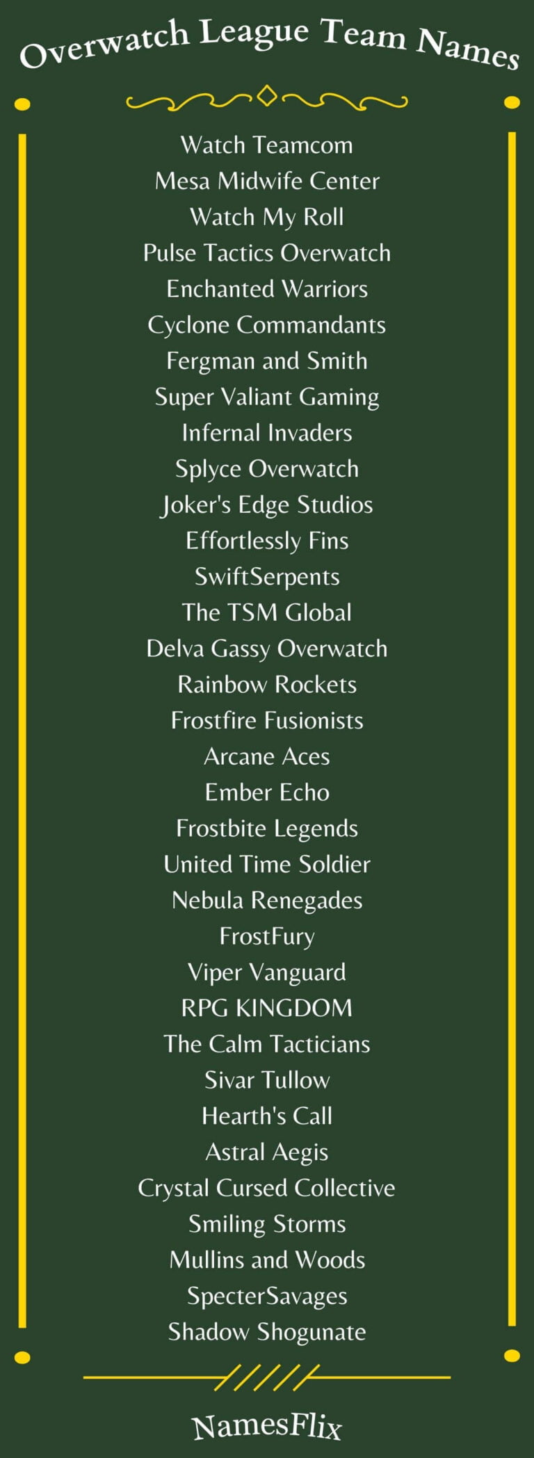 999+ Catchy Overwatch Team Names Ideas That Unite Crew