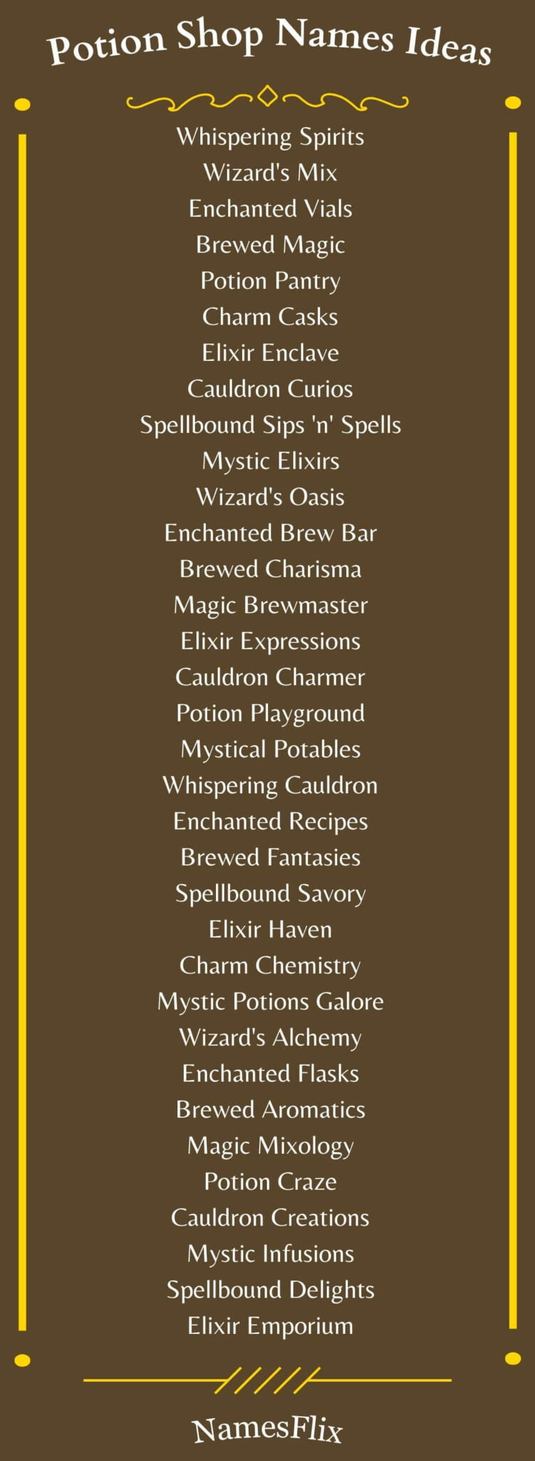 1100+ Potion Shop Names That Lead to Mystical Realms