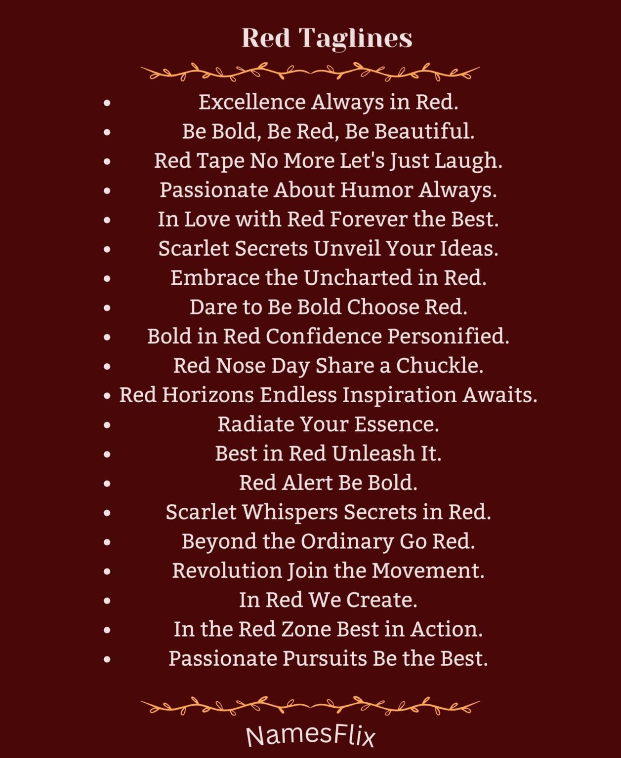 650+Red Slogans for the Color of Romance