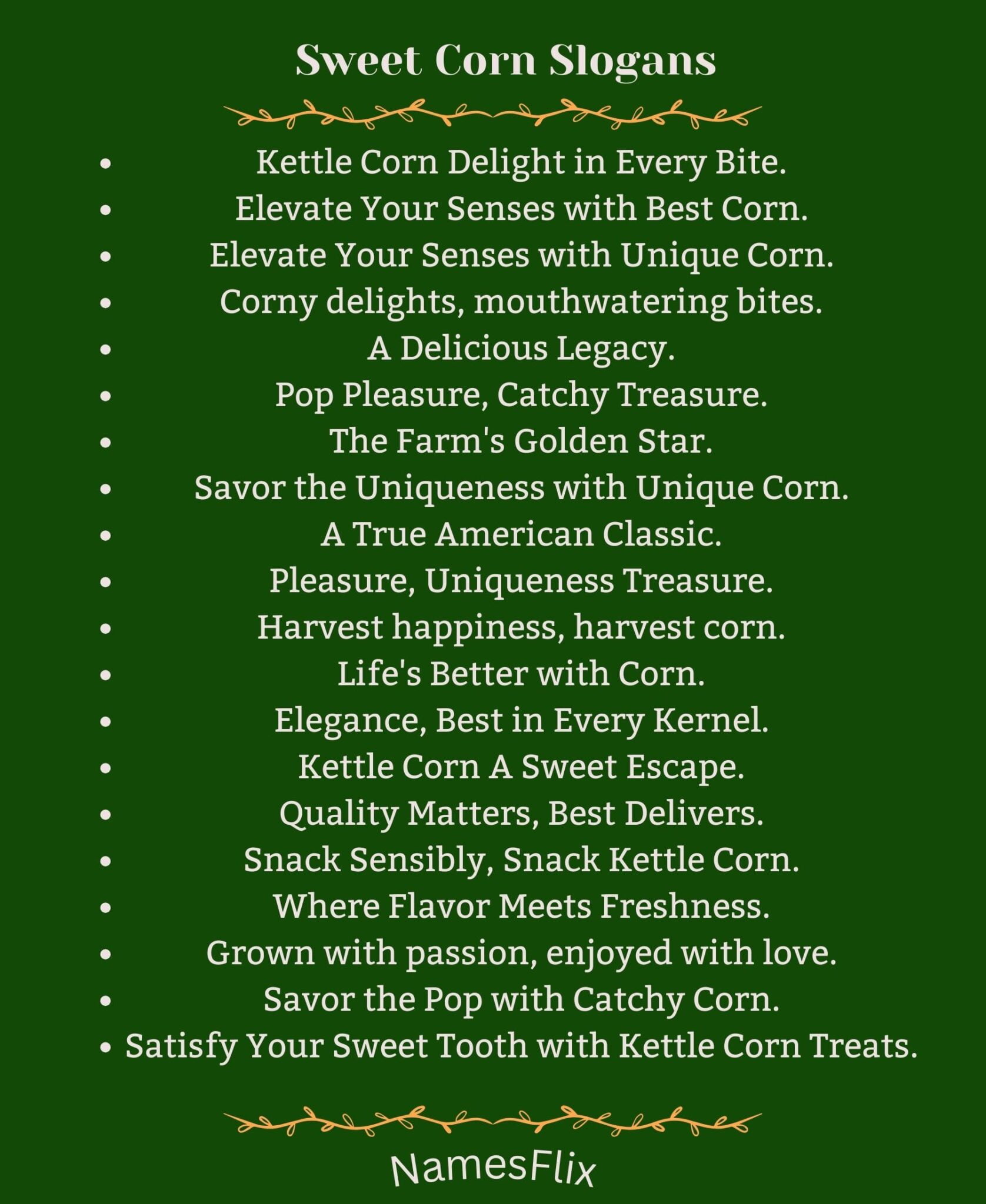 560+ Corn Slogans: Sweet and Savory Taglines Ideas