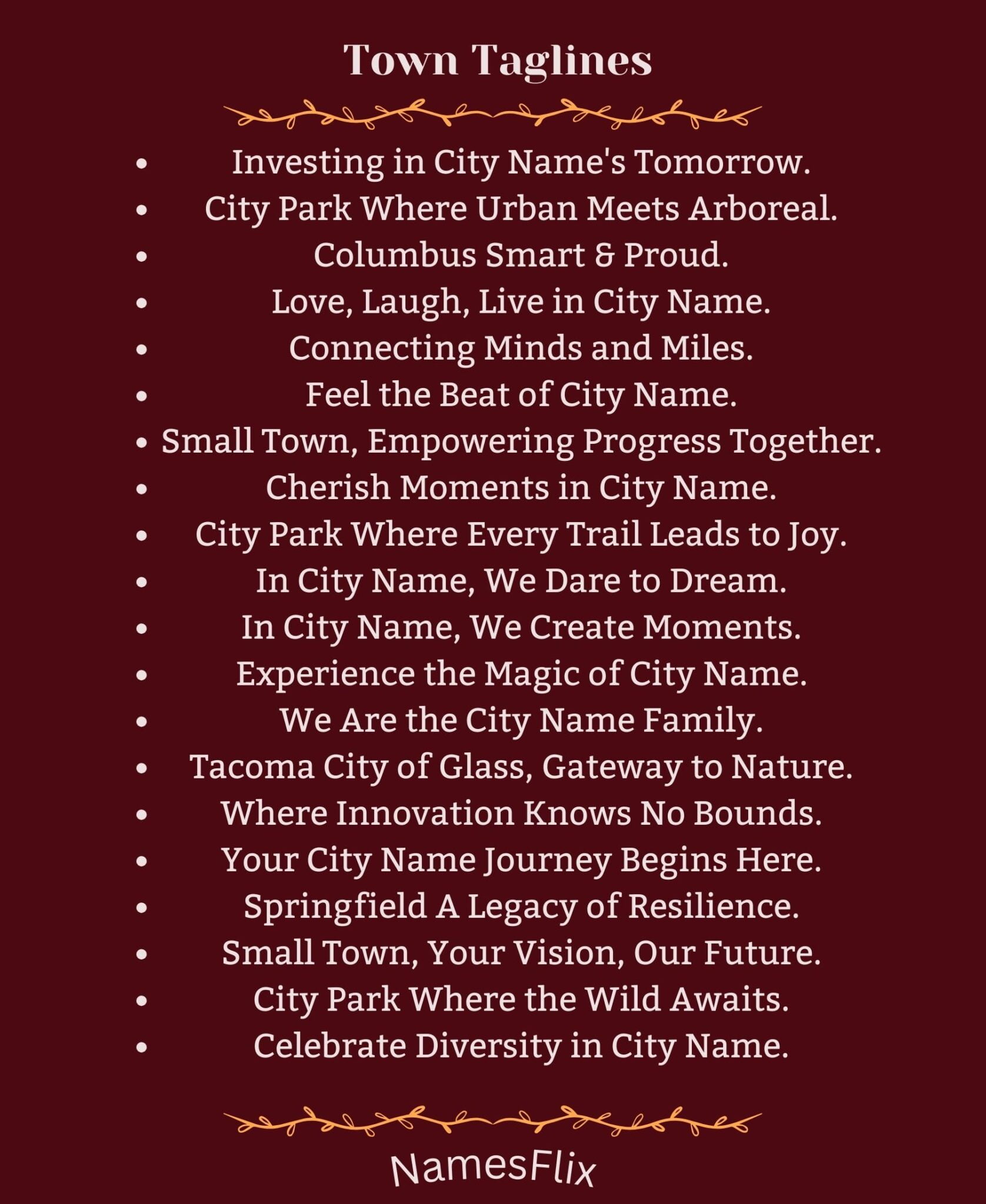 610+ Catchy City and Town Slogans for Building Pride