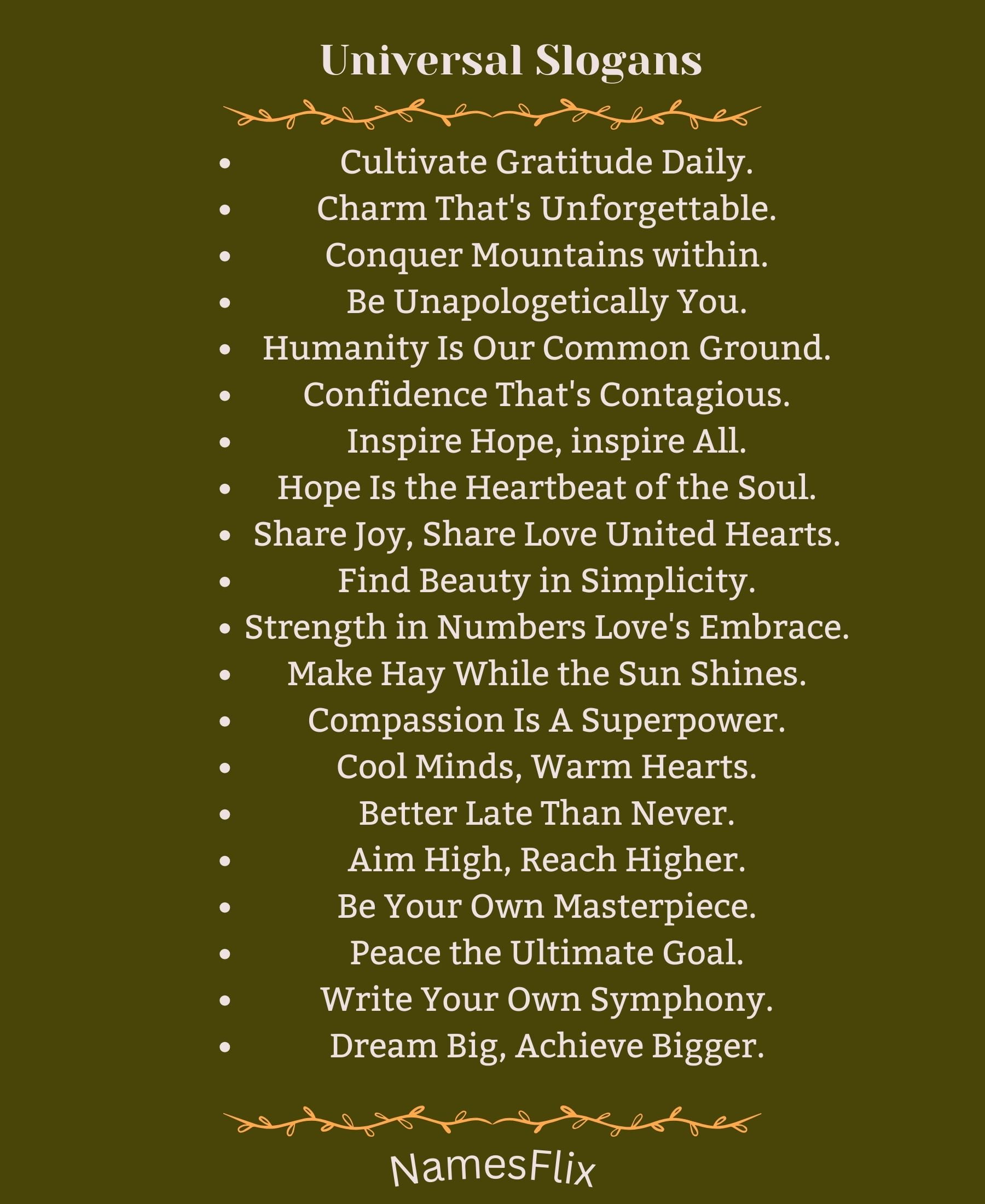 Universal Slogans: 775+ Phrases and Taglines Ideas That Shine