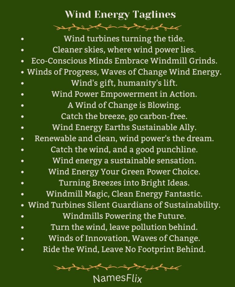 515+ Wind Energy Slogans, Sayings and Taglines