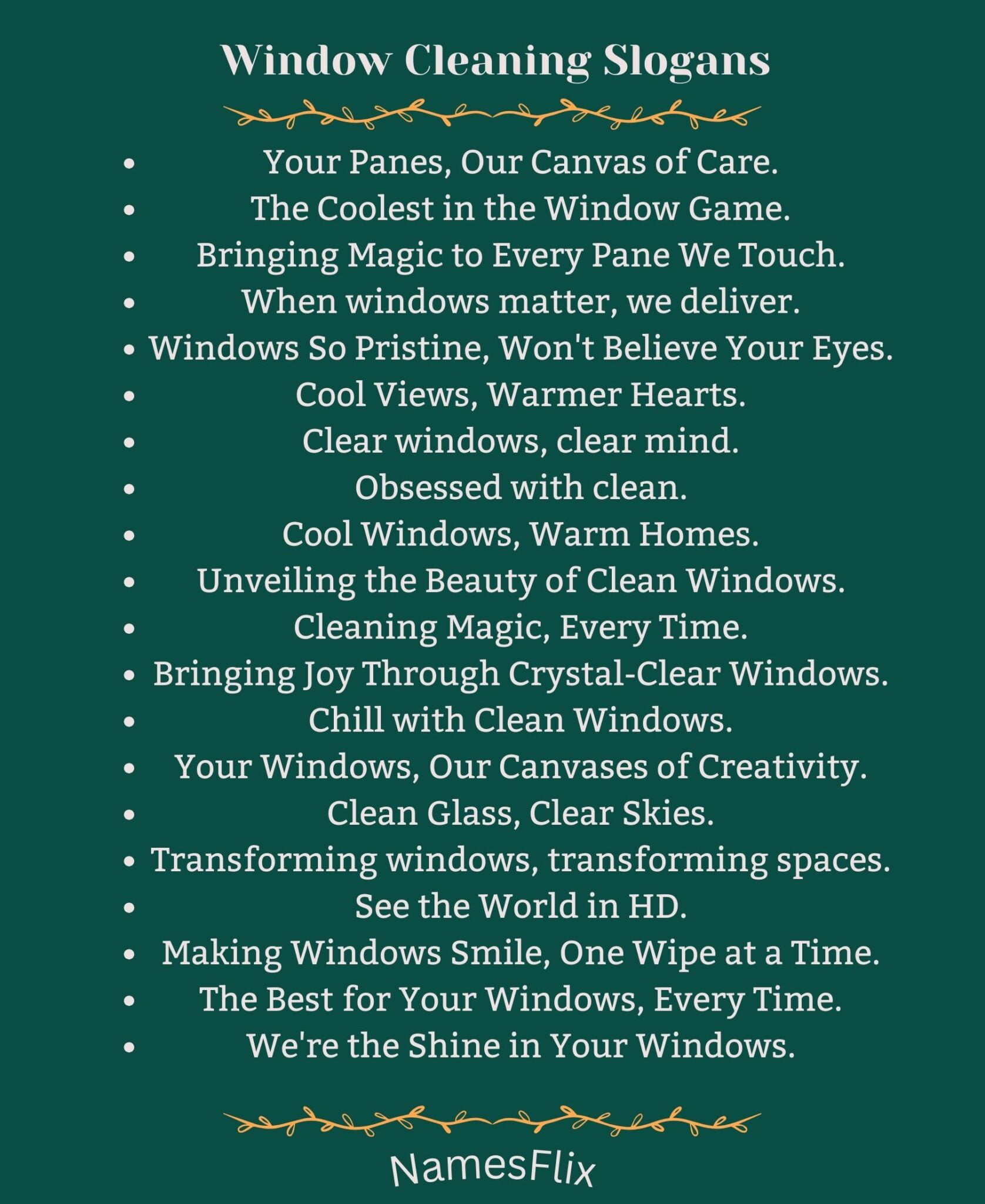 590+ Best Window Cleaning Slogans & Taglines Ideas