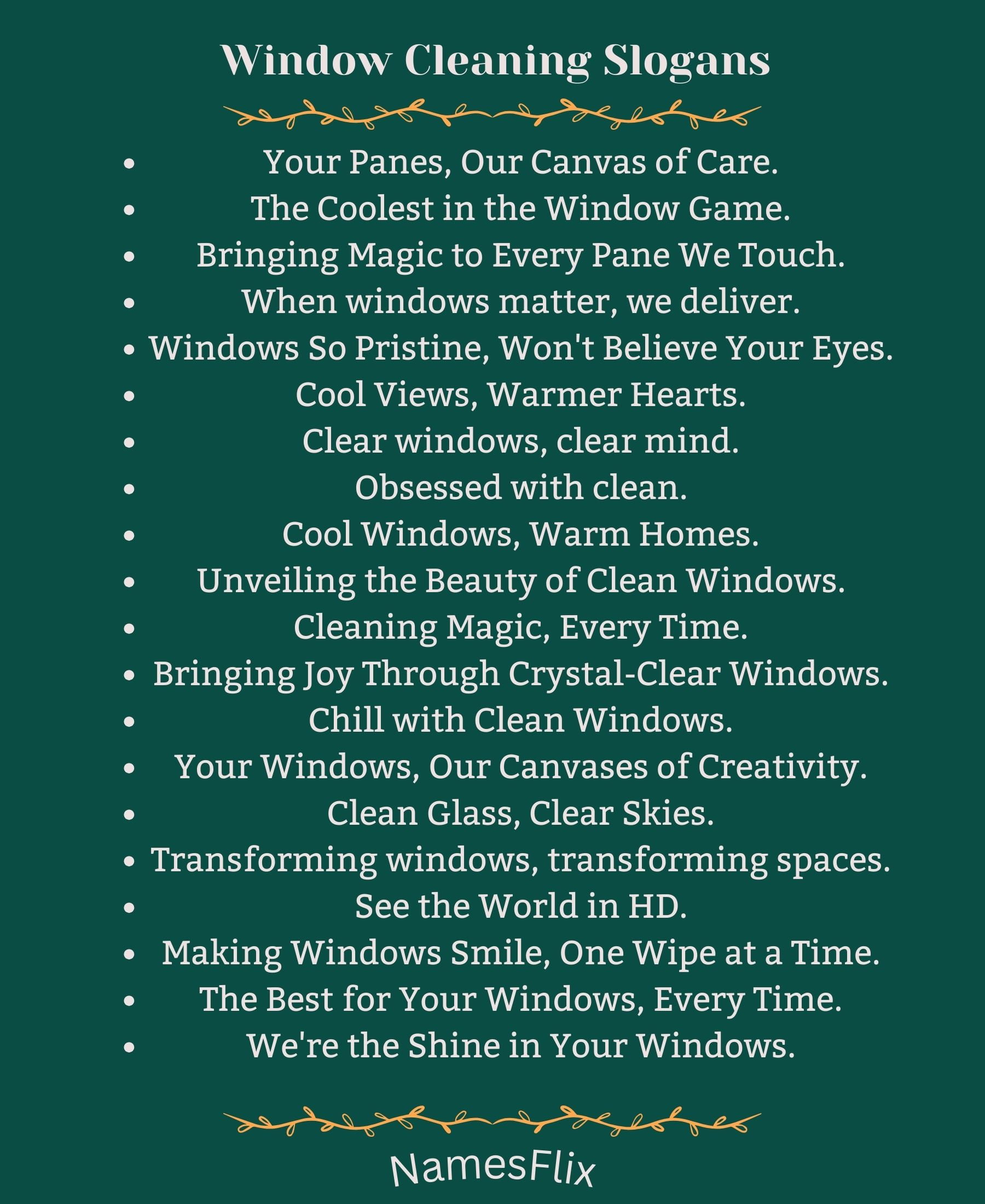 590+ Best Window Cleaning Slogans & Taglines Ideas