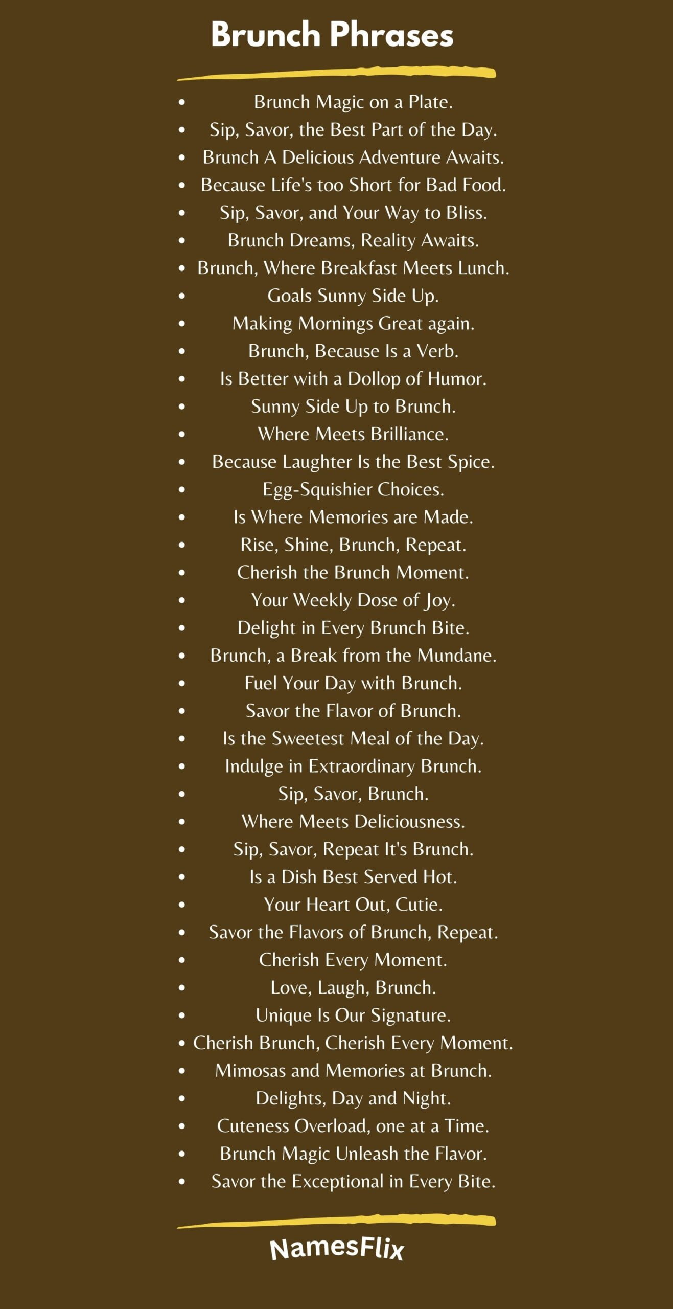 580+ Brunch Slogans, Sayings & Taglines for a Perfect Morning