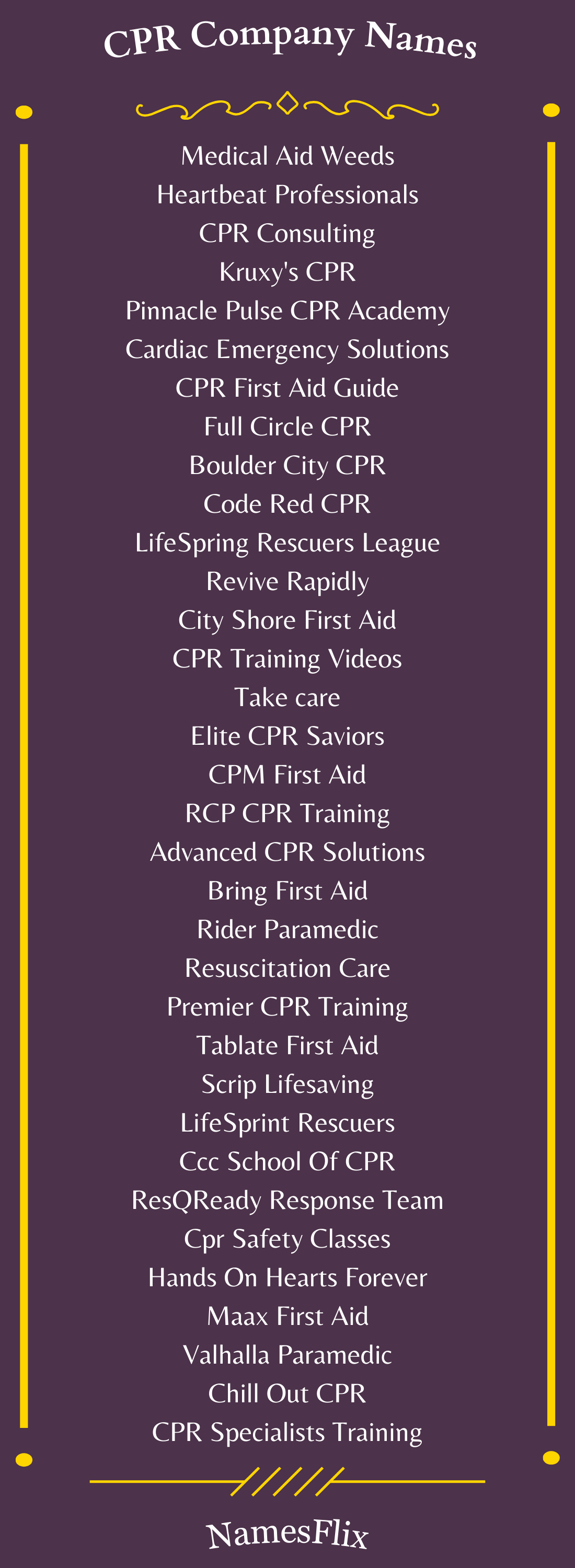 1200+ CPR Business Names Ideas for a Life Saving Venture