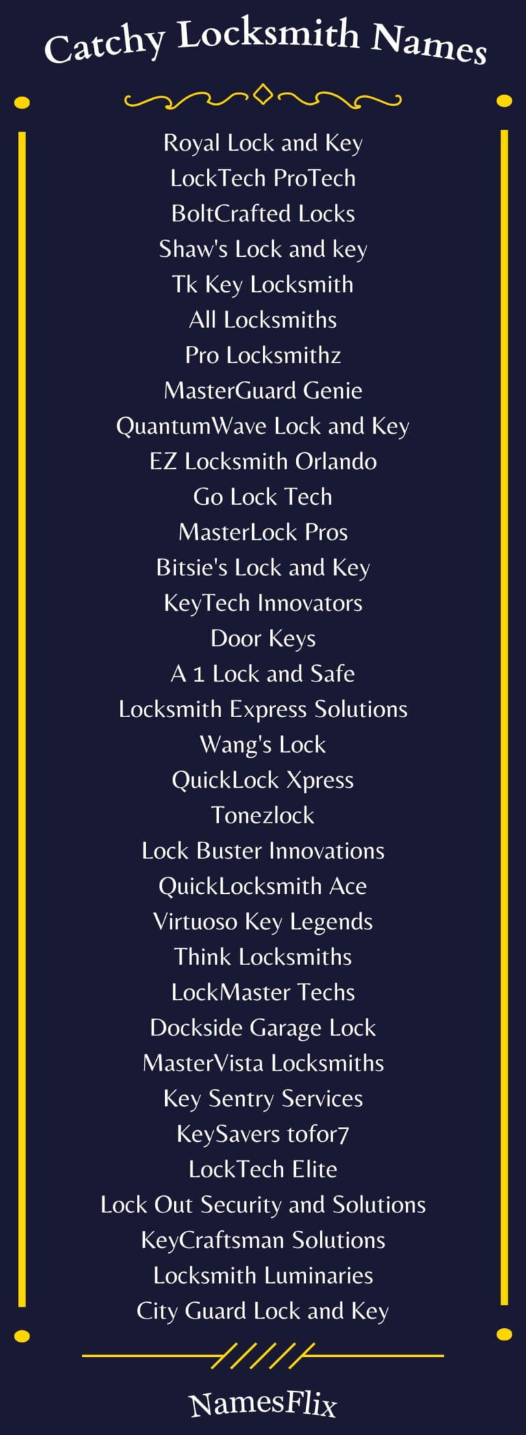 1250+ Locksmith Company Names Ideas That Will Do the Trick