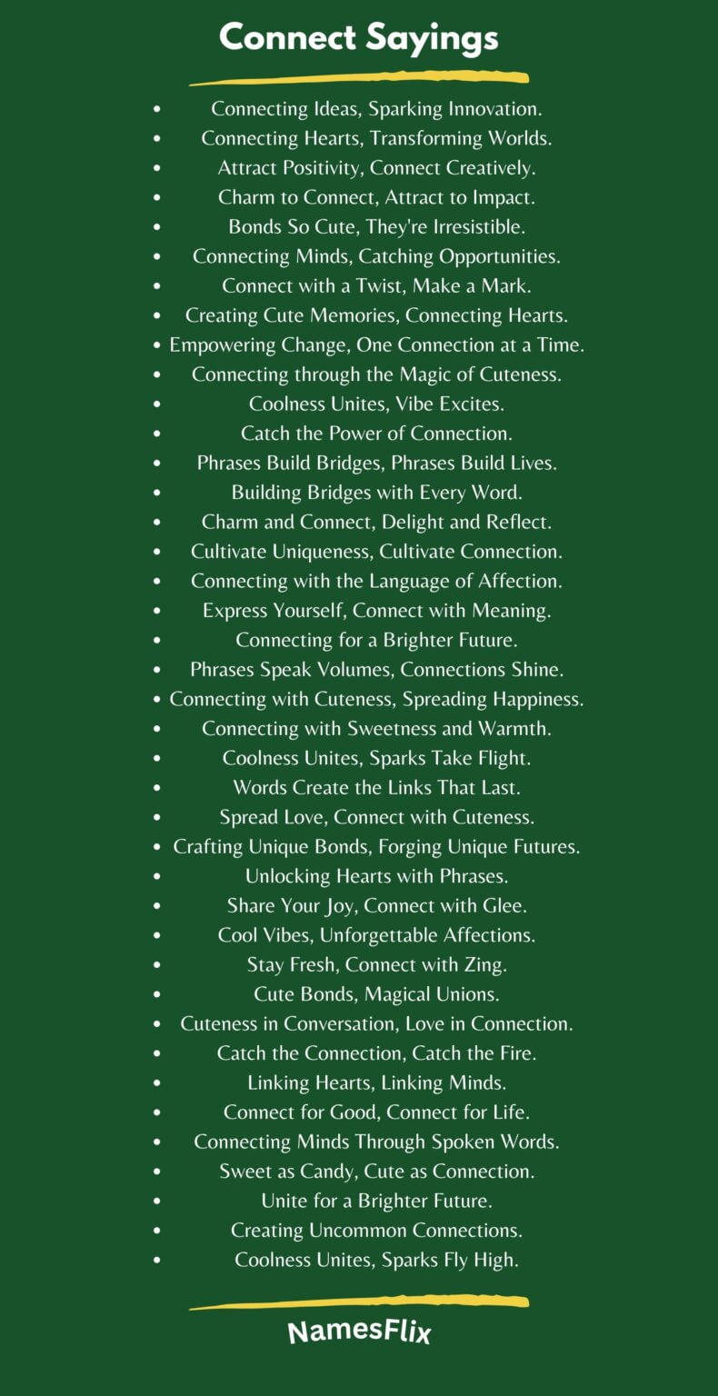 665+ Best Connect Slogans, Sayings & Taglines Ideas