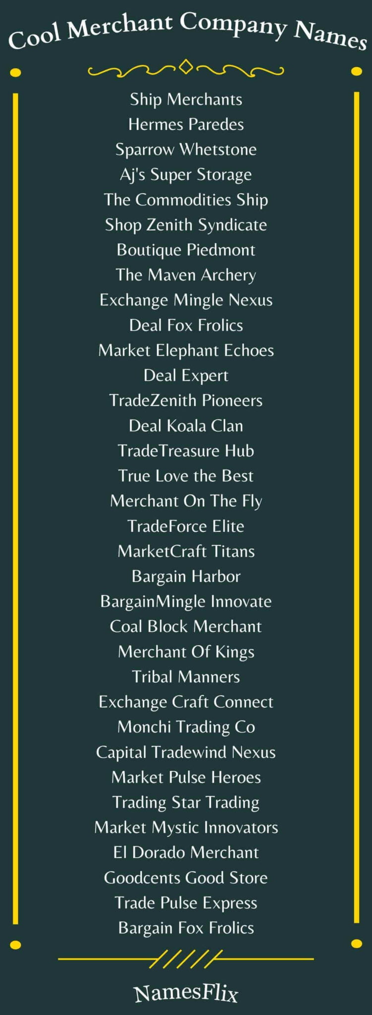 1000+ Merchant Company Names That Set the Bar High