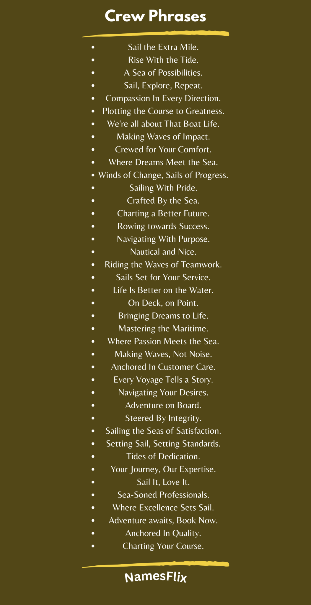 565+ Best Crew Slogans, Sayings & Taglines Ideas