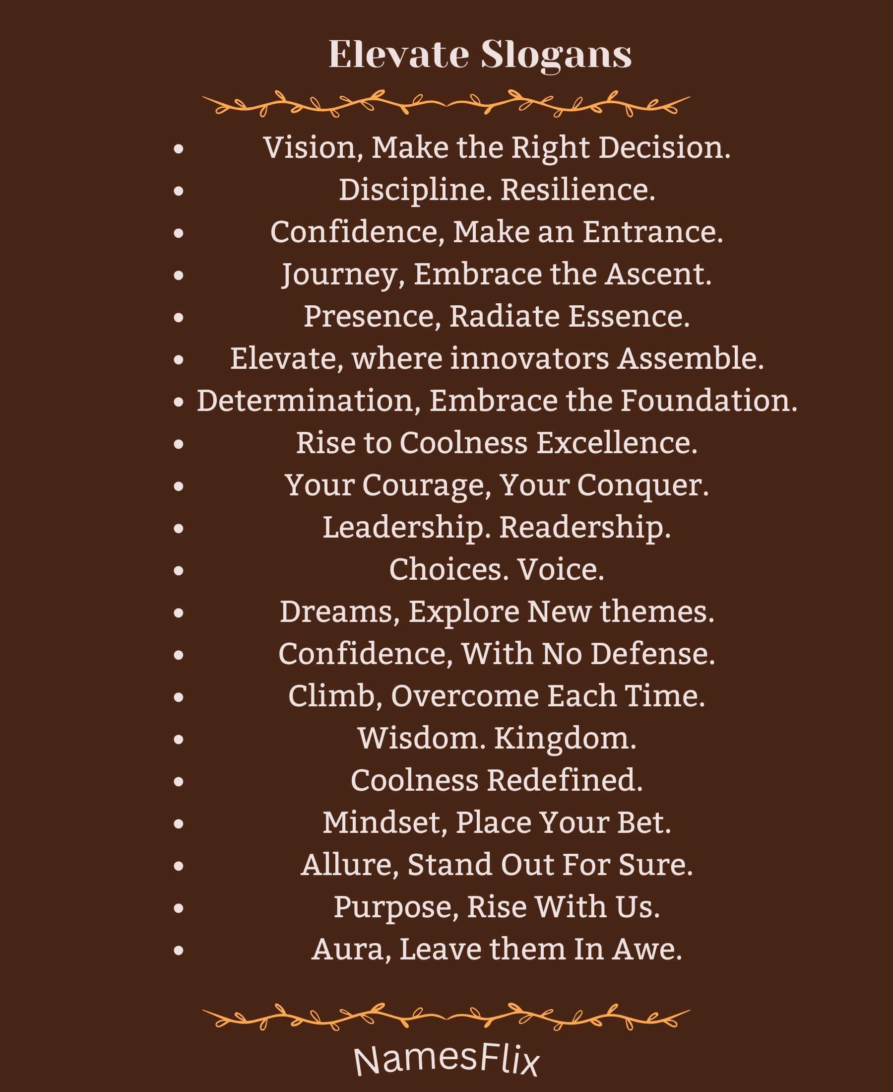 550+ Elevate Slogans and Phrases That Soar to New Heights