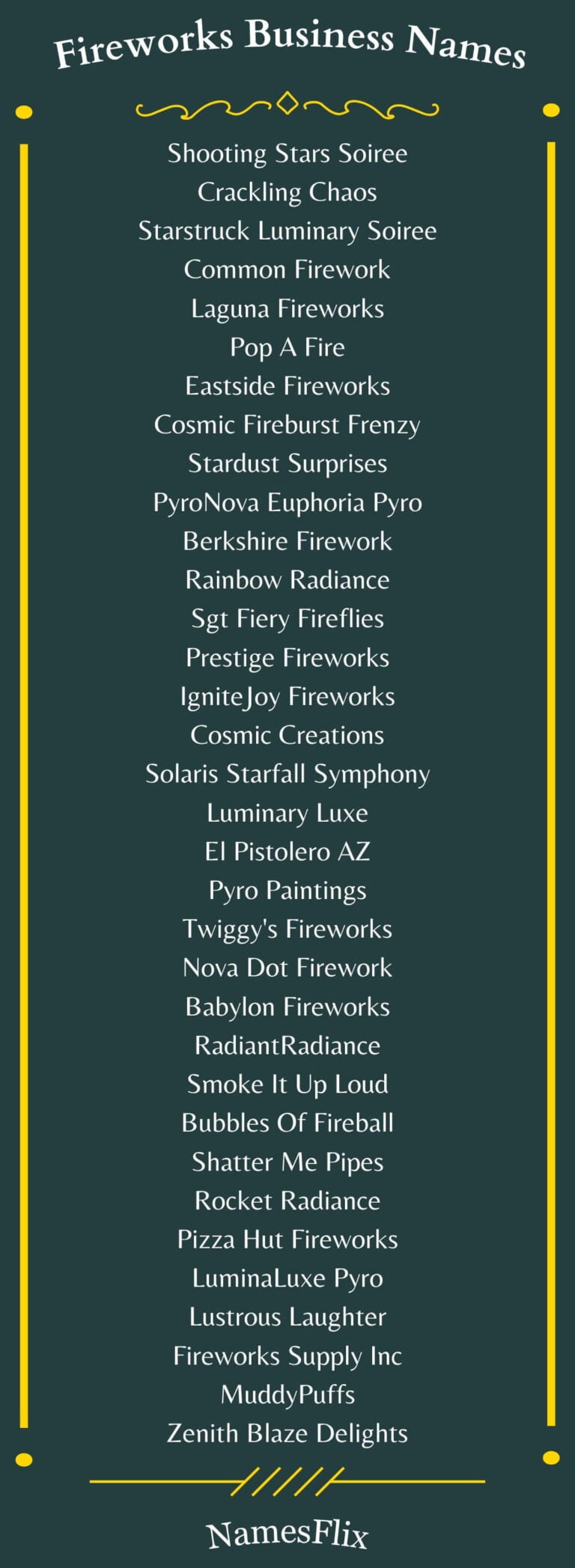 1200+ Fireworks Company Names Ideas That Light Up the Night