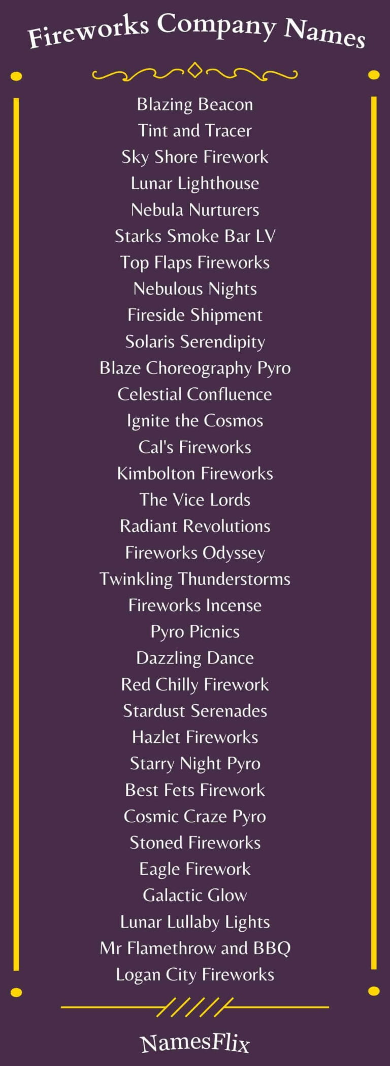 1200+ Fireworks Company Names Ideas That Light Up the Night