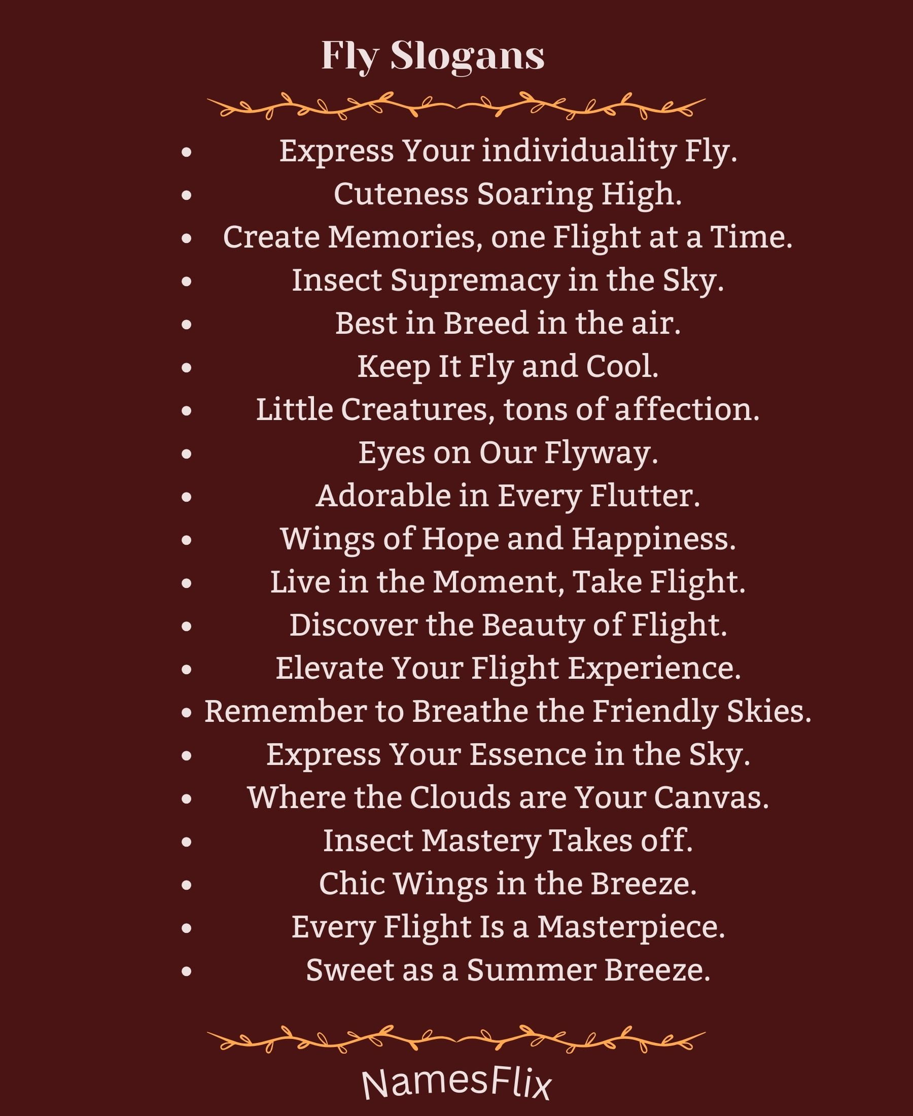 825+ Fly Slogans That Make Your Wings Flutter with Inspiration