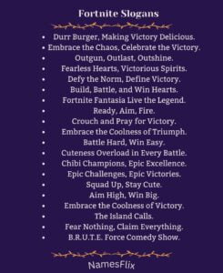 610+ Fortnite Slogans That Make Your Team Stand Out