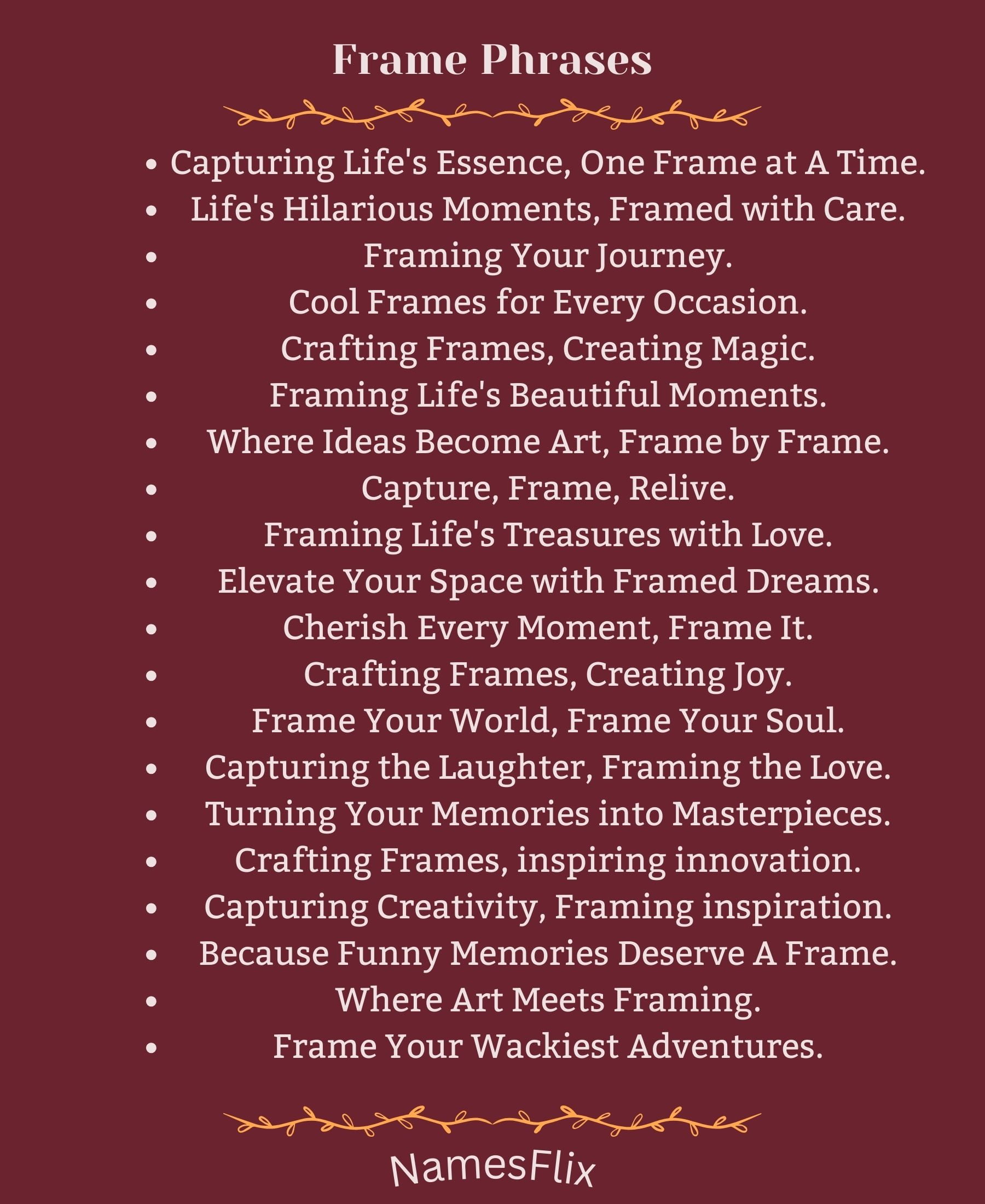 585+ Frame Slogans and Taglines That Elevate Your Photos