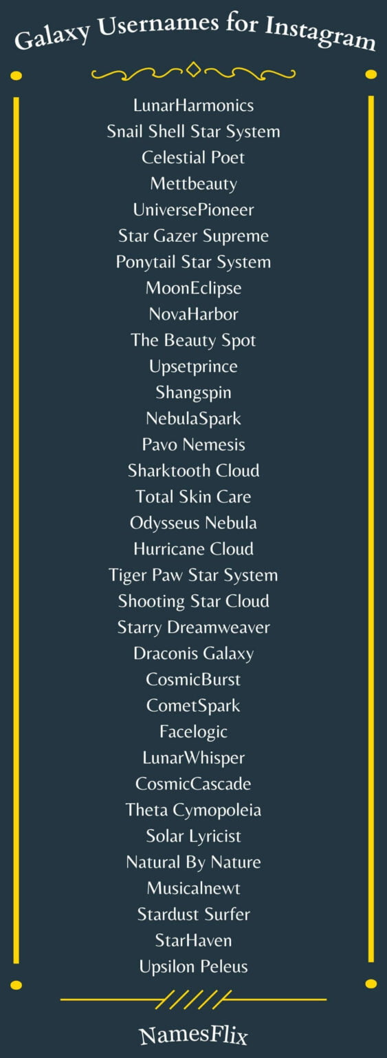 850+ Galaxy Usernames That Take You to the Stars